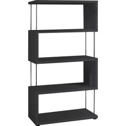 Mäusbacher Standregal MÄUSBACHER "Big System Office", schwarz (schwarzstahl), B:66cm H:126cm T:33cm, Holzwerkstoff, Regale, Breite 66 cm