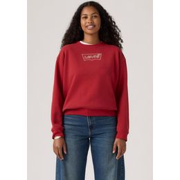 Levi's Sweatshirt LEVI'S "GR EVERYDAY CREW", Damen, Gr. L (40), batwing iridescent r, Sweatware, Obermaterial: 58% Baumwolle, 42% Polyester, Bündchen, Sweatshirts, mit winterlichem Logoprint