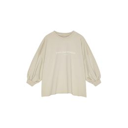 Strickpullover MOSHI MOSHI MIND "moshi moshi mind Sweater mantra", Damen, Gr. M/L, pure beige, Obermaterial: 100% Baumwolle, Pullover