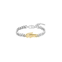 Armkette Lacoste "ARTHOR", edelstahlfarben, gelbgoldfarben, Armbänder, Damen, 21,5cm, Edelstahl