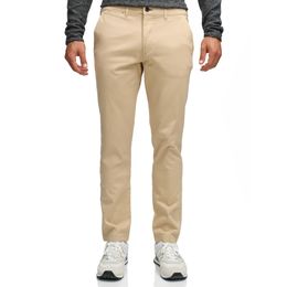 Chinos INDICODE "INRafle", Herren, Gr. 31, Länge 32, irish creme, Web, Obermaterial: 98% Baumwolle, 2% Elasthan, unifarben, regular fit, Hosen