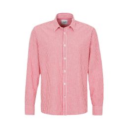 JOOP! Langarmhemd JOOP JEANS "Hanson2-W", Herren, Gr. L, N-Gr, rot (dunkelrot), Web, Obermaterial: 90% Baumwolle, 10% Leinen, gemustert, gestreift, mehrfarbig, Manschette, Hemden, mit Streifen