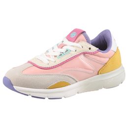 Sneaker Dockers by Gerli, Kinder, Gr. 35, bunt (rosa, multi), Lederimitat, Nylon, Schuhe, Schnürschuh, Freizeitschuh, Mädchen Schuh mit Schnürung