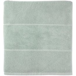 Saunatuch Schiesser "Turin in angesagter Reiskornoptik", hellpetrol, B:75cm L:200cm, Frottier, Frottier, Handtücher, Made in Green