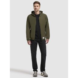 Anorak Khujo "FERD", Herren, Gr. M, grün (olivgrün), Web, 100% Polyester, unifarben, regular fit hüftlang, eingesetzt elastischer Bund, Jacken