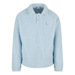Poloshirt Karl Kani "Karl Kani Metal Signature Teddy Polo", Herren, Gr. L, lightblau, 100% Polyester, bedruckt, normal, amerikanischer Ausschnitt, Shirts