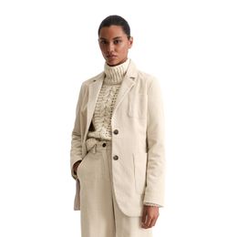 Marc O'Polo Longblazer MARC O'POLO "aus reiner Organic Cotton", Damen, Gr. 32, beige (natural stone), Obermaterial: 100% Baumwolle; Futter: 95% Polyester, 5% Elasthan, unifarben, figurbetont normal, Blazer