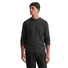 Marc O'Polo Rundhalspullover MARC O'POLO "aus gesprenkeltem Tweedgarn", Herren, Gr. L, dunkelgrau melange, Obermaterial: 31% Wolle (Schafwolle), 29% Schurwolle, 20% Viskose, 20% Polyamid, unifarben, Rundhals, Pullover Rundhalspullover