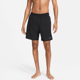 Laufshorts Nike "M NK DF CHALLENGER 72IN1 SHORT", Herren, Gr. L, N-Gr, schwarz (schwarz, schwarz, schwarz, reflective silv), Obermaterial: 100% Polyester, Hosen