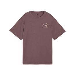 T-Shirt Puma "CLASS RELAXED TEE", Damen, Gr. L, raisin, Jersey, Obermaterial: 100% Baumwolle, unifarben, relaxed fit normal, Rundhals, Shirts