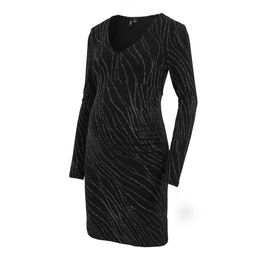 Vero Moda Maternity Umstand Kleid 'VMMNITA' Damen Gr&ouml;&szlig;e 40 schwarz / silber Winterkleid