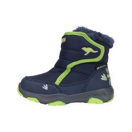 Winterboots Kangaroos "KS-TRUNKS MID V RTX", Damen, Gr. 21, bunt (dk navy, lime), Synthetik, Textil, Schuhe, Snowboots, Winterboots, Winterschuhe, wasserdicht