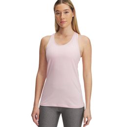 Trainingstop Under Armour "TECH", Damen, Gr. L, weiß (prime pink,, weiß), Obermaterial: 94% Polyester, 6% Elasthan, Rundhals, Tops