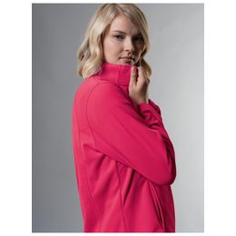 Fleecejacke TRIGEMA "TRIGEMA Taillierte Fleecejacke", Damen, Gr. L, koralle, 100% Polyester, Jacken