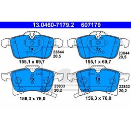 ATE Bremsensatz-Vorderachse PowerDisc / Standard Bremsensatz, Scheibenbremse vorne rechts links bel&uuml;ftet 280mm f&uuml;r VAUXHALL OPEL CHEVROLET 93197592 56