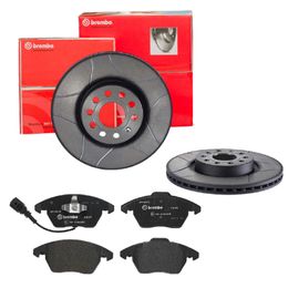 Brembo Bremsensatz-Vorderachse MAX LINE / STANDARD Bremsensatz, Scheibenbremse vorne rechts links innenbel&uuml;ftet 312mm f&uuml;r SKODA VW (SVW) SEAT (FAW) AU