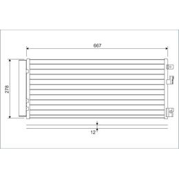 Valeo Kondensator, Klimaanlage für VAUXHALL OPEL 1850742 13486480 822574