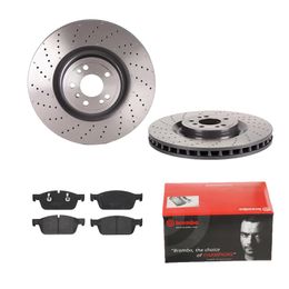 Brembo Bremsensatz-Vorderachse COATED DISC LINE / STANDARD Bremsensatz, Scheibenbremse vorne rechts links Gelocht/innenbel. 375mm f&uuml;r MERCEDES-BENZ A0
