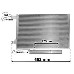 Van Wezel Kondensator, Klimaanlage für MERCEDES-BENZ A169-500-0654 A1695001154 A1695000054 30015386