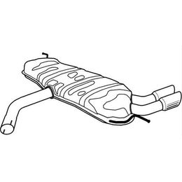 VEGAZ Endschalld&auml;mpfer f&uuml;r AUDI 1K6253609CN 1K6253609CP AS-353
