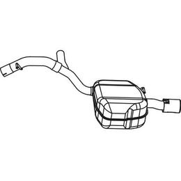VEGAZ Endschalld&auml;mpfer rechts f&uuml;r VOLVO 31461160 31336882 VOS-188