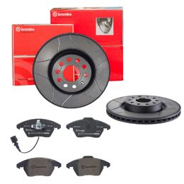Brembo Bremsensatz-Vorderachse MAX LINE SK8K0F3GU4 Bremsensatz, Scheibenbremse vorne rechts links innenbel&uuml;ftet 312mm f&uuml;r SKODA VW (SVW) SEAT (FAW) AU