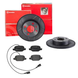 Brembo Bremsensatz-Hinterachse MAX LINE / STANDARD Bremsensatz, Scheibenbremse hinten rechts links Geschlitzt 240mm f&uuml;r ZASTAVA ALFA ROMEO KIA FIAT FO