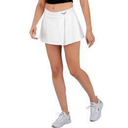 Jerseyrock TRIGEMA "TRIGEMA Damen Skort / Sport Hosenrock", Damen, Gr. L, weiß, 85% Polyester (Bioactive), 15% Elastan, Röcke Skort
