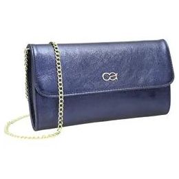 Clutch "Eleganz", Damen, Gr. B/H/T: 26cm x 15cm x 5cm onesize, blau, Leder, Collezione Alessandro, Taschen, aus Leder, mit separaten Fächern