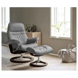 Relaxsessel stressless "Sunrise", grau (wild dove batick), B:83cm H:105cm T:74cm, Leder BATICK: BATICK ist ein leicht korrigiertes, durchgefärbtes und genarbtes Möbelleder, bei dem die meisten Unebenheiten und Spuren in der Regel entfernt wurden.;Leder PALOMA: PALOMA ist ein durchgefärbtes Semianilin-Möbelleder mit natürlicher Narbung.;ROHLEDER Stoff Q2 FARON: Ein fester zuverlässiger Bouclé mit e