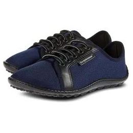 Barfußschuh Leguano "CITY", Damen, Gr. 40, blau (dunkelblau), Lederimitat, Textil, Schuhe Barfußschuh Schnürschuh, mit extrem biegsamer Laufsohle, Freizeitschuh, Halbschuh, Schnürschuh
