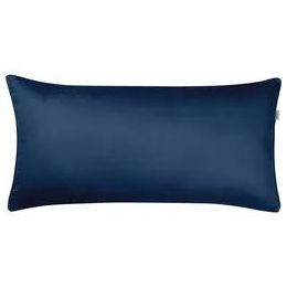 Schöner Wohnen Kissenbezüge "Pure", blau (marine, blau), B:40cm L:80cm, Satin, Obermaterial: 100% Baumwolle, SCHÖNER WOHNEN-KOLLEKTION, Kissenbezüge, 2-teilig, aus Baumwolle