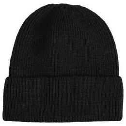 Beanie Capelli New York, Damen, schwarz, Strick, Materialmix, unifarben, Mützen, Rippstrick, Wollanteil, wärmend