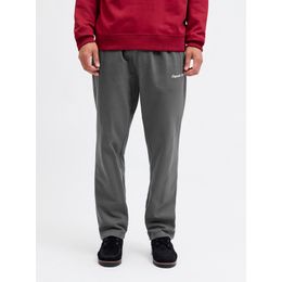 Jack & Jones Sweathose JACK & JONES "JPSTKANE NORREBRO SWEAT PANTS NOOS", Herren, Gr. XL, N-Gr, asphalt, Web, Obermaterial: 89% Baumwolle, 11% Polyester, unifarben, relaxed fit knöchellang, Hosen