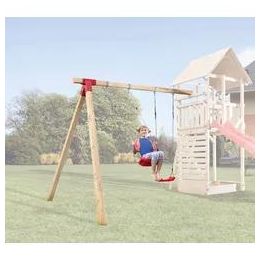 Einzelschaukel Weka "Tabaluga", beige (natur), Schaukeln, KinderB:305cm H:240cm T:290cm, Holzwerkstoff, Anbauschaukel, BxTxH: 305x290x240 cm, B:305cm H:240cm T:290cm