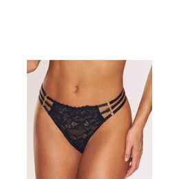 String-Ouvert JETTE, Damen, Gr. 48/50, schwarz, Spitze, Obermaterial: 90% Polyamid, 10% Elasthan, Unterhosen, mit aufregender &Ouml;ffnung, sexy Dessousd, Reizw&auml;sche