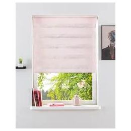 Doppelrollo my home "MARANO" Gr. 7, rosa (rosé), B:100cm H:150cm, Polyester, Rollos, Fixmaß, Bestseller mit über 6500 4,5-Sterne-Bewertungen, Klemmträgern
