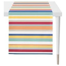 Tischläufer Apelt "3901 OUTDOOR, Sommerdeko, Sommer", bunt, B:48cm L:140cm, Polyacryl, Tischdecken, Digitaldruck, in Streifenoptik