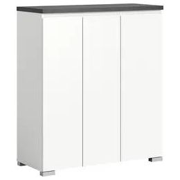 Schuhschrank Inosign "Skoskap, Tiefe 40 cm, 3 Türen, 10 Fächer, 8 Einlegeböden", grau (weiß), B:60cm H:109cm T:40cm, Schränke, Platz für ca. 17 Schuhpaare, Kommode, Schuhkommode, Schuhregal