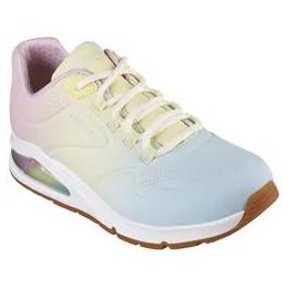 Sneaker Skechers "UNO 2 OMBRE AWAY", Damen, Gr. 35, bunt (weiß, kombiniert), Synthetik, Schuhe Modernsneaker Sneaker low, in leuchtender Farbkombi, Freizeitschuh, Halbschuh, Schnürschuh