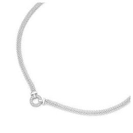 Collier Smart Jewel "elegant mit Zirkonia, Silber 925", wei&szlig;, Halsketten, Damen, 45cm, Silber 925 (Sterlingsilber), Collier