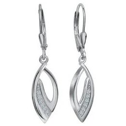 Paar Ohrh&auml;nger Firetti "Schmuck Geschenk Silber 925 Ohrschmuck Patentbrisur Tropfen", silber (silberfarben, kristallwei&szlig;, kristallwei&szlig;), Ohrringe, Damen, Silber 925 (Sterlingsilber), mit Zirkonia (synth.)