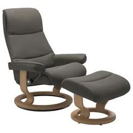 Relaxsessel stressless "View", grau (metal grau paloma), B:78cm H:105cm T:78cm, Leder BATICK: BATICK ist ein leicht korrigiertes, durchgefärbtes und genarbtes Möbelleder, bei dem die meisten Unebenheiten und Spuren in der Regel entfernt wurden.;Leder PALOMA: PALOMA ist ein durchgefärbtes Semianilin-Möbelleder mit natürlicher Narbung.;ROHLEDER Stoff Q2 FARON: Ein fester zuverlässiger Bouclé mit ein