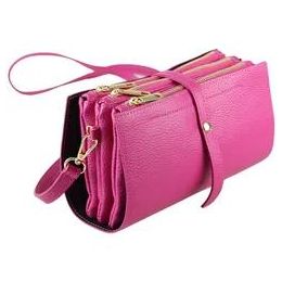 Umh&auml;ngetasche "Amber", Damen, Gr. B/H/T: 23cm x 13cm x 9cm onesize, pink (fuchsia), Leder, Collezione Alessandro, Taschen Umh&auml;ngetasche, Made in Italy