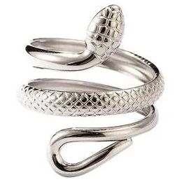 Fingerring Firetti "Schmuck Geschenk Damenring Schlange", silber (silberfarben), Fingerringe, Damen, 7 g, Edelstahl, Fingerring, Made in Germany