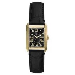 Quarzuhr Fossil "CARRAWAY", schwarz, Armbanduhren, Herren, Armbanduhr, Herrenuhr, Lederarmband, analog
