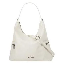 Umhängetasche Betty Barclay, Damen, Gr. B/H/T: 36cm x 34cm x 13cm onesize, weiß, Kunstfaser, leicht glänzend, unifarben, Taschen