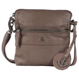 Handtasche Harbour 2nd "Taliza2", Damen, Gr. B/H/T: 18cm x 19cm x 4cm, braun (dusty), Leder, Taschen, Handtasche Damen Umhängetasche Schultertasche mit Logoanhänger
