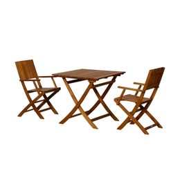 siena GARDEN Balkongruppe 3-teilig Falun holzfarben Outdoormöbel > Gartenmöbel > Gartenmöbel-Sets » Garten und Möbel DE