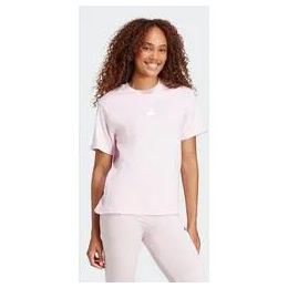 T-Shirt Adidas SPORTSWEAR "ESSENTIALS 3-STREIFEN COTTON", Damen, Gr. XXL, pink (clear pink, wei&szlig;), Obermaterial: 100% Baumwolle, normal, Rundhals, Shirts T-Shirt
